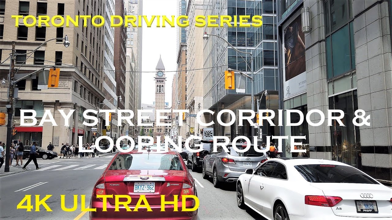 Downtown Toronto Drive - Cruising Bay Corridor & doing a looping route ...