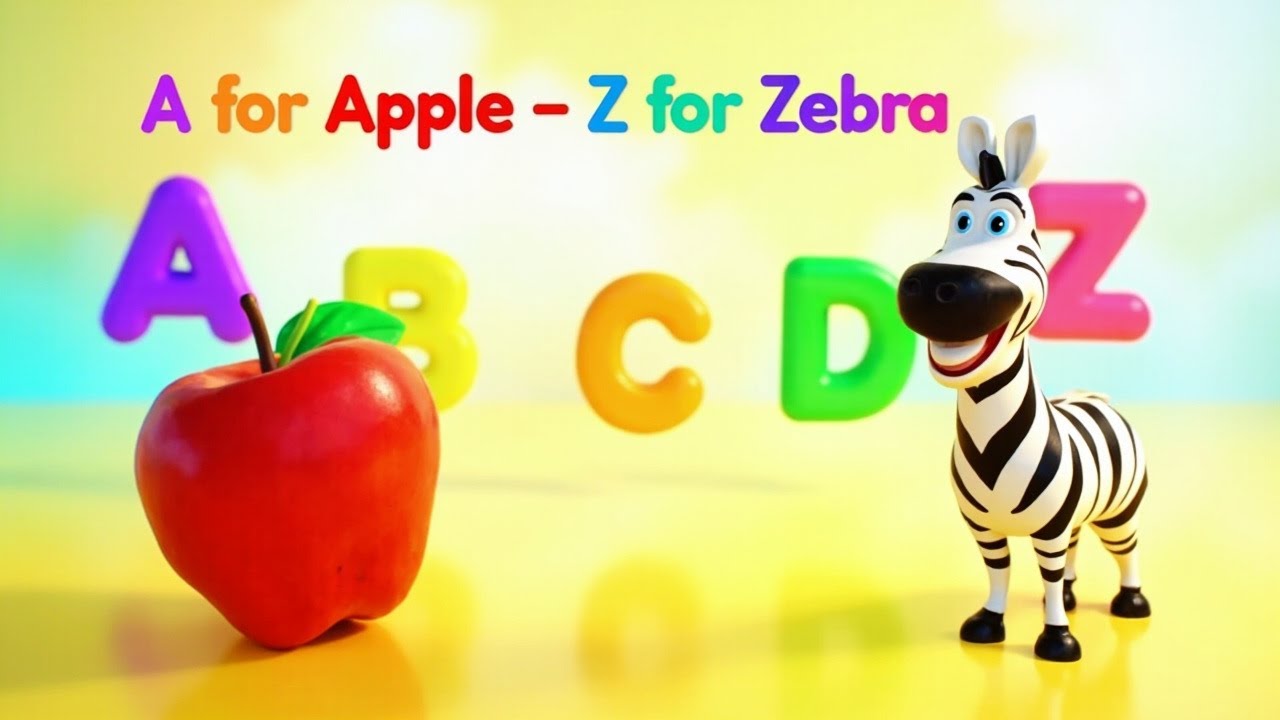 ABC Phonics Fun! A for Apple & Z for Zebra 🦓 | Kids Learning Video ...