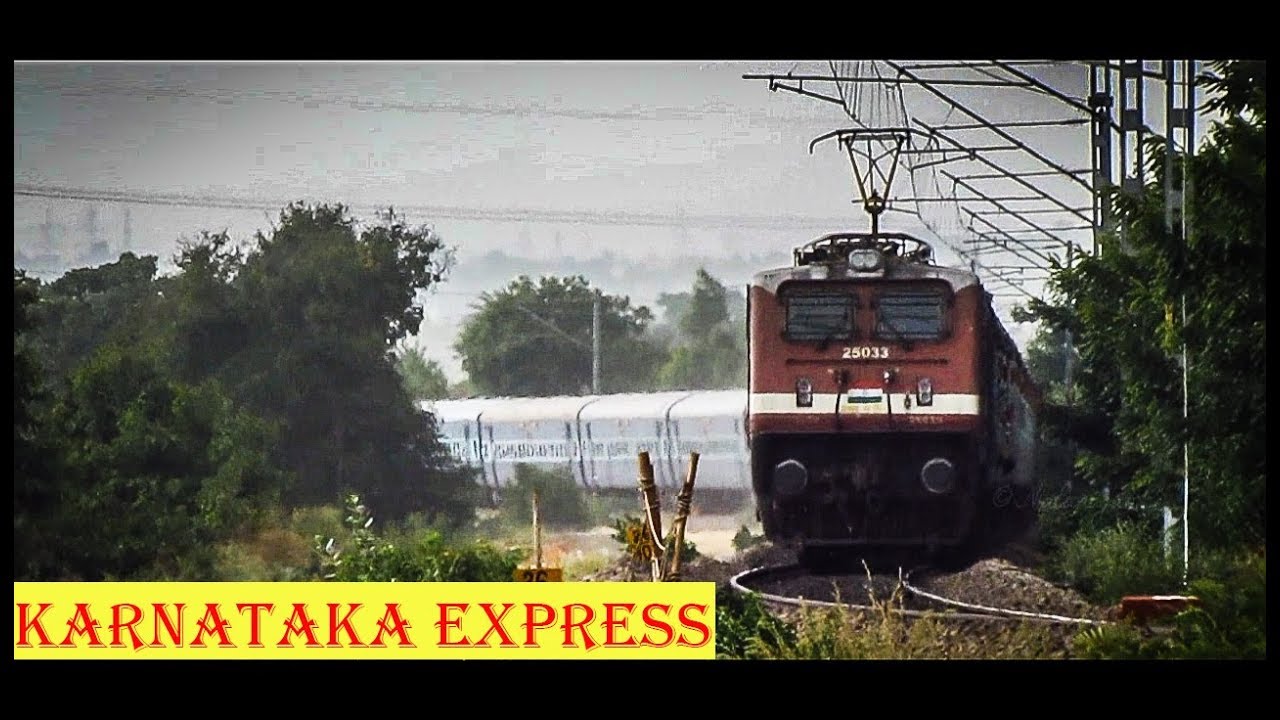 TRACTION CHANGE - WAP4 with the KARNATAKA Express !! - YouTube