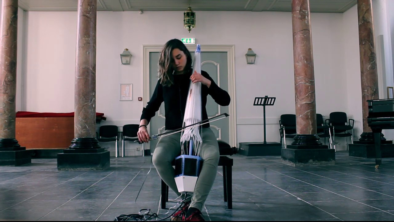 Rafaele Andrade playing at Knurl: a reprogrammable cello - YouTube