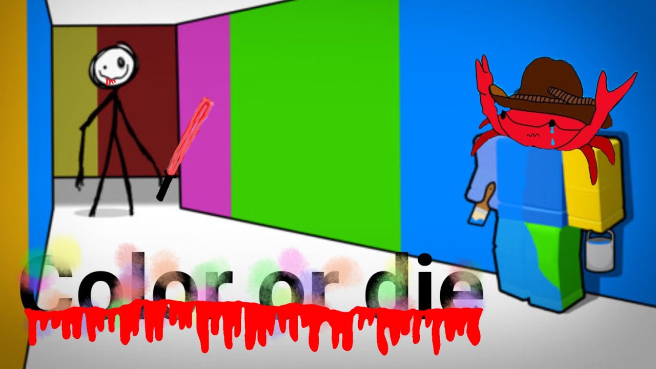 i stole crayons from the monster in Roblox (color or die) - YouTube