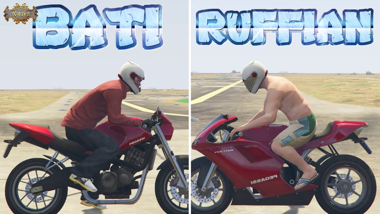 BATI 2 VS PEGASSI RUFFIAN DRAG RACE GTA V - YouTube