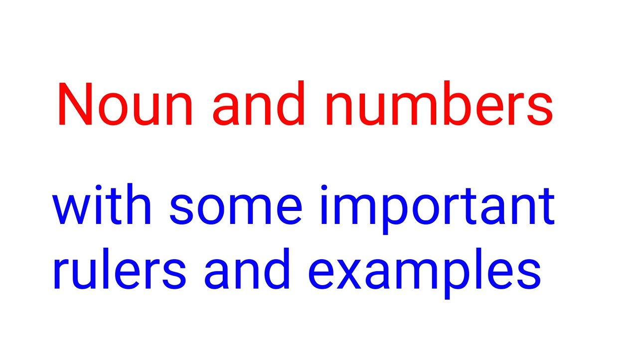 Noun and number with Rules#youtube #viral - YouTube