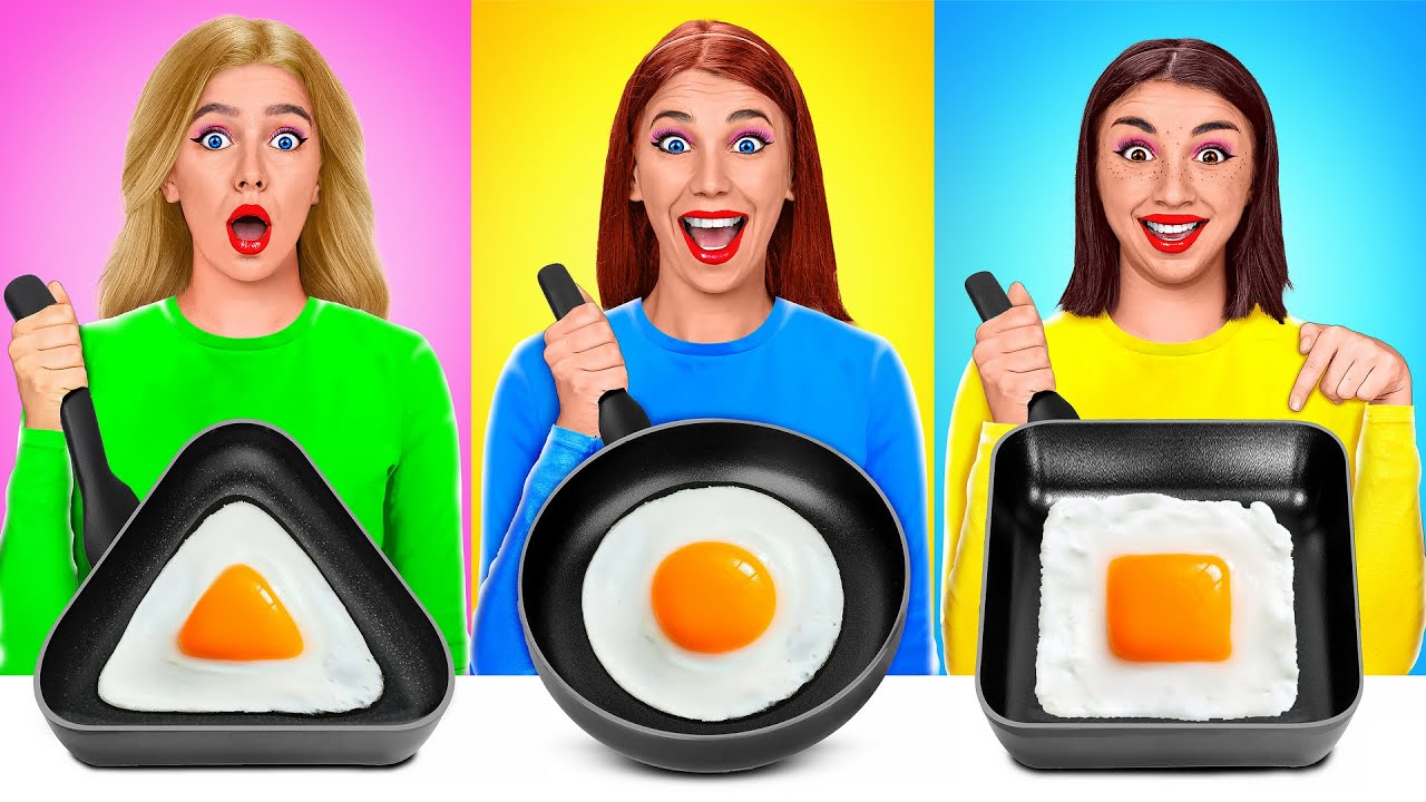 Geometric Shape Food Challenge #2 | Eating Only One Shape by Multi DO ...