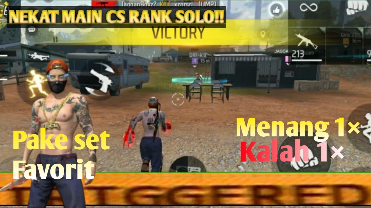 NEKAT MAIN CS RANK SOLO!!! -FREE FIRE INDONESIA - YouTube