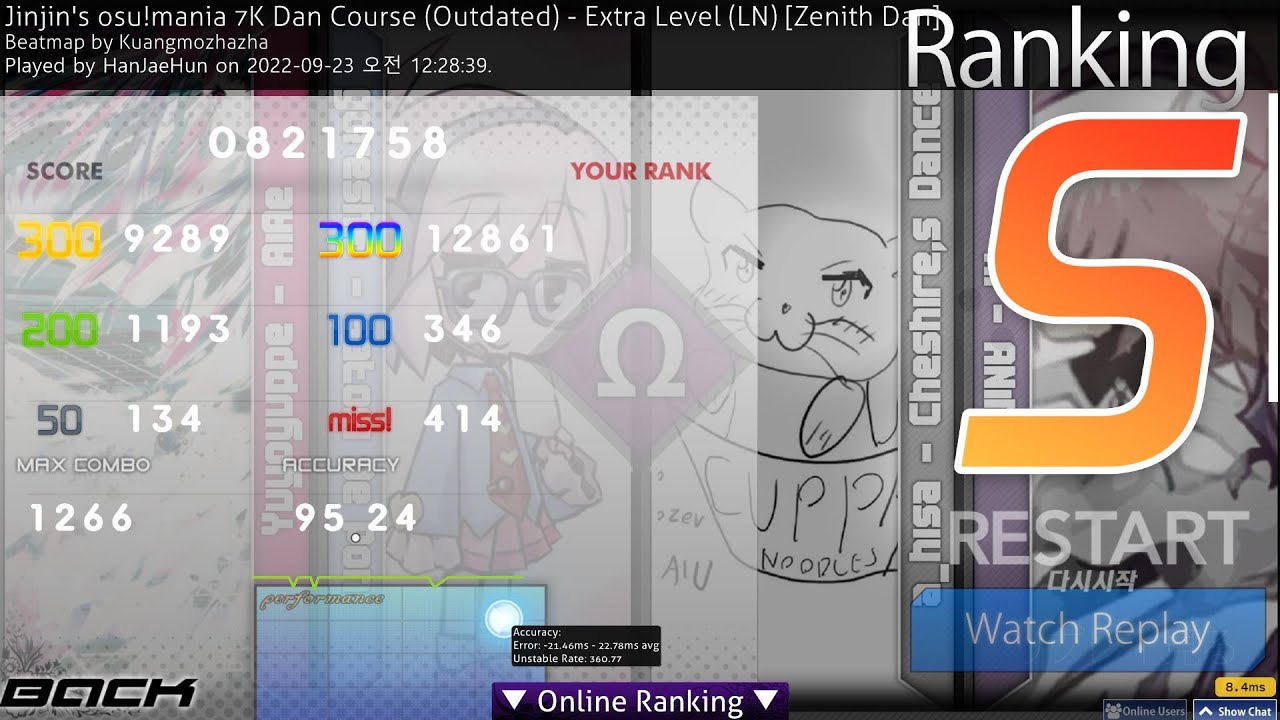 [OSU MANIA] ★13.05 Extra Level(LN) [Zenith Dan (Marathon)] - YouTube
