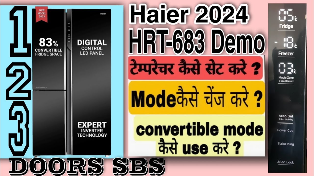 Haier HRT-683 Demo 2024 by expert | indias first three door side by ...