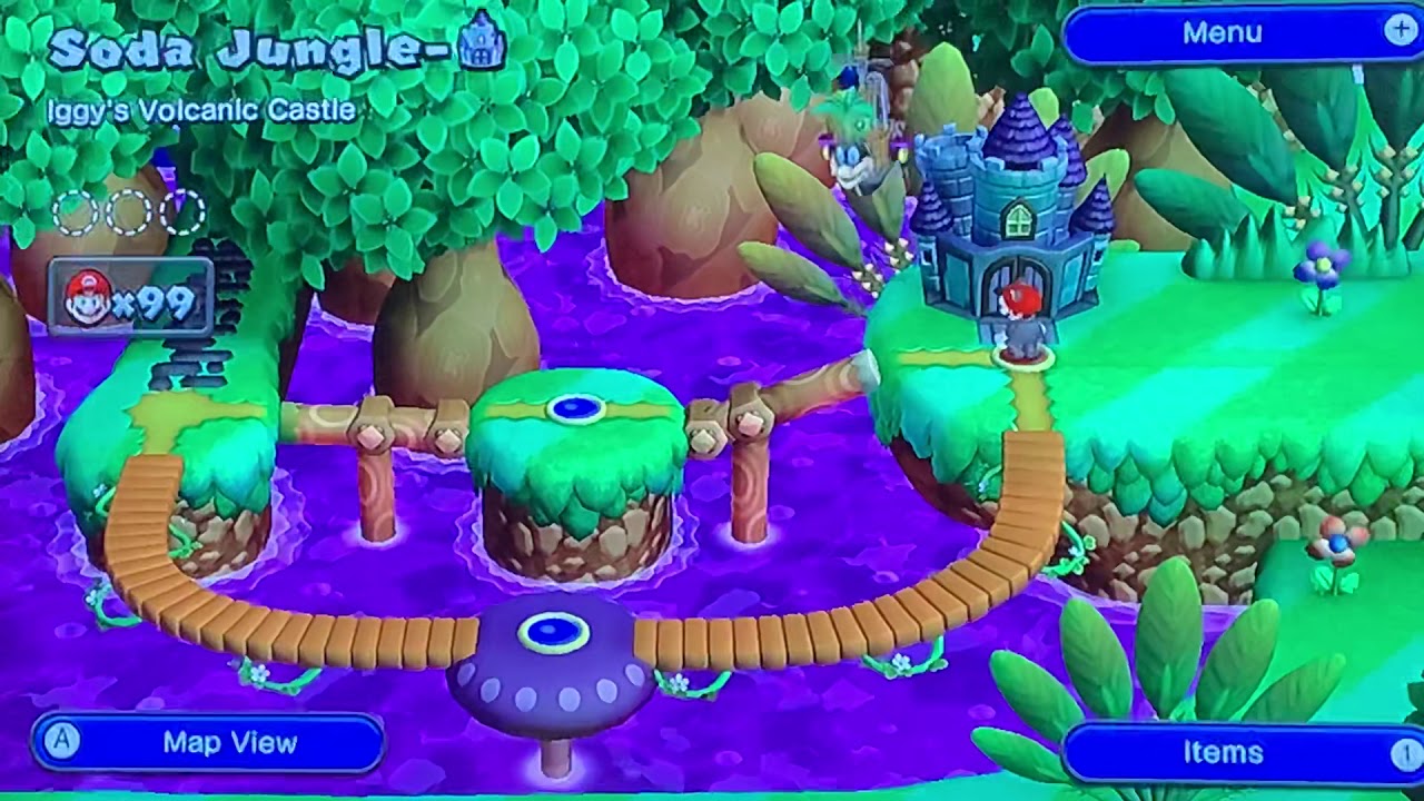 New Super Mario Bros.U | Iggy’s Volcanic Castle (1 player) - YouTube
