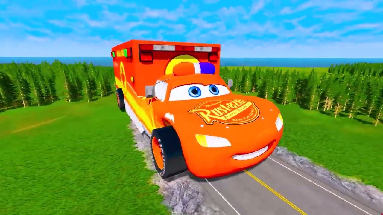 Giant Lava, M&M's, Fan, Pits Vs Huge & Tiny Lightning McQueen From ...