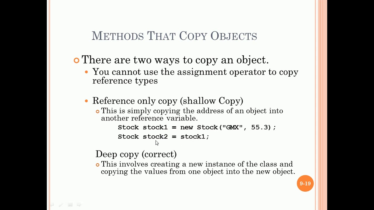 Week 4 Part 3 Equals And Copy Constructor Youtube