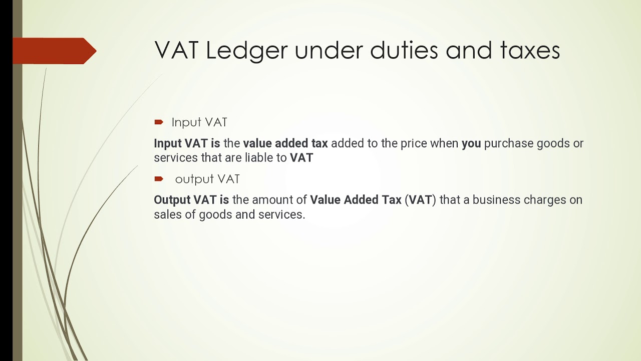 VAT ledger - YouTube
