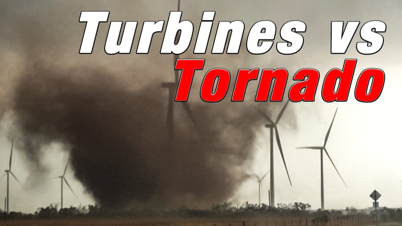 Wind turbines hit by tornado near Crowell & Lockett Texas - 4th May ...