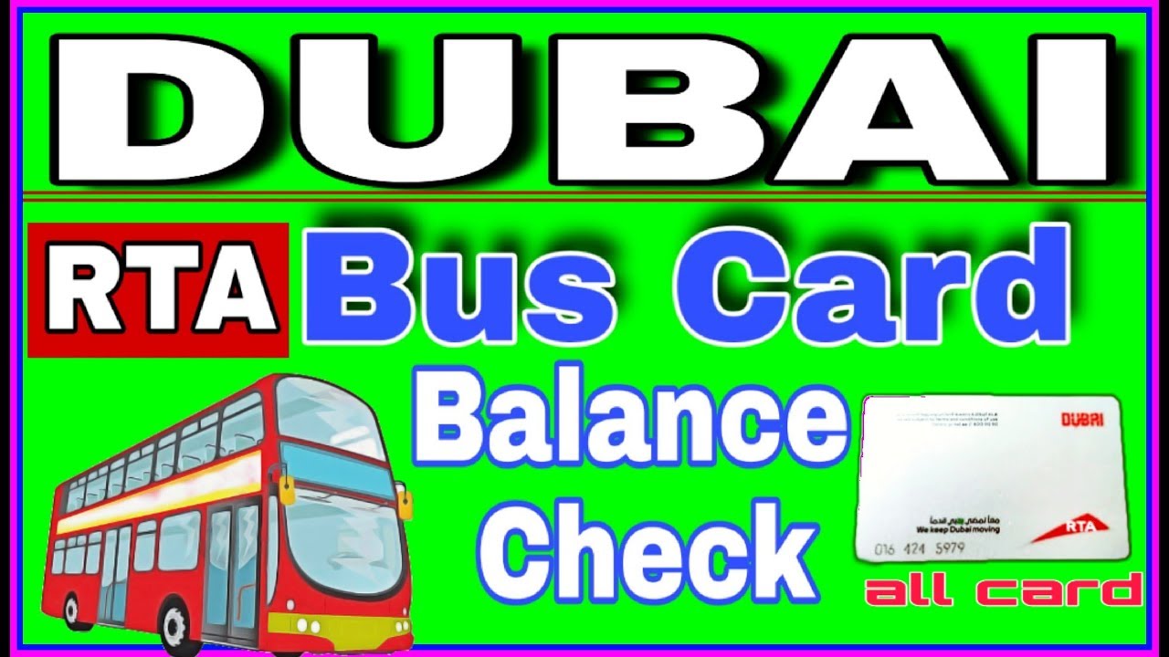 Dubai Bus Card Balance Check.RTA bus card balance checking - YouTube