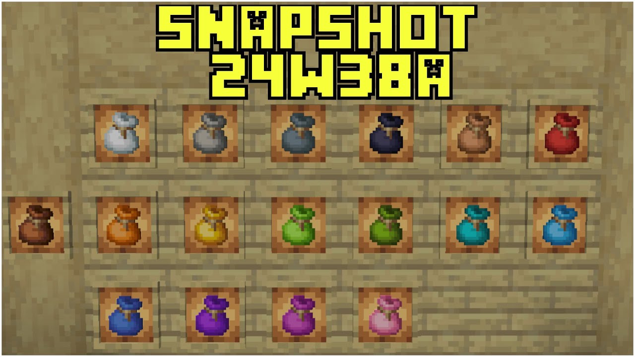 Färbbare Bundle / Beutel | Minecraft Snapshot 24w38a - YouTube