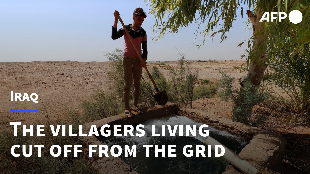Life in an Iraqi desert village cut off from the grid | AFP - YouTube