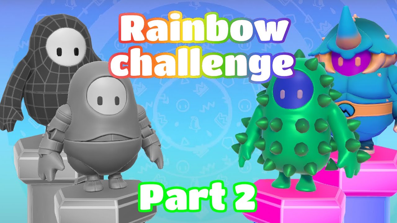 Fall Guys Rainbow challenge! (PART 2) - YouTube