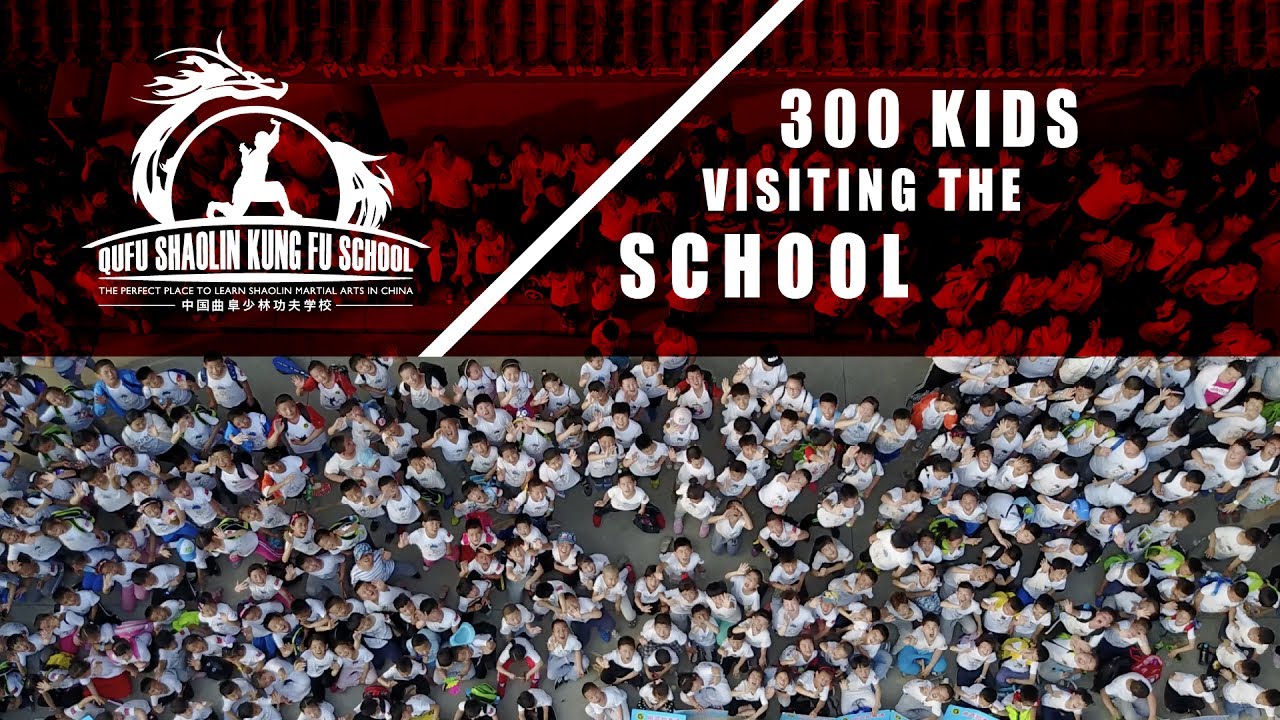 300 Kids Visiting Qufu Shaolin Kung Fu School in China - YouTube