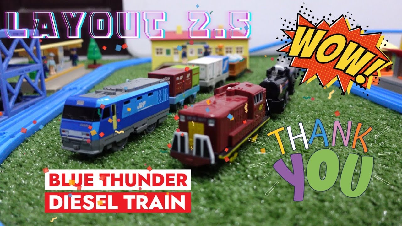 WOW...!!! Blue Thunder & Diesel Train Layout 2.5 | @meranti360 - YouTube
