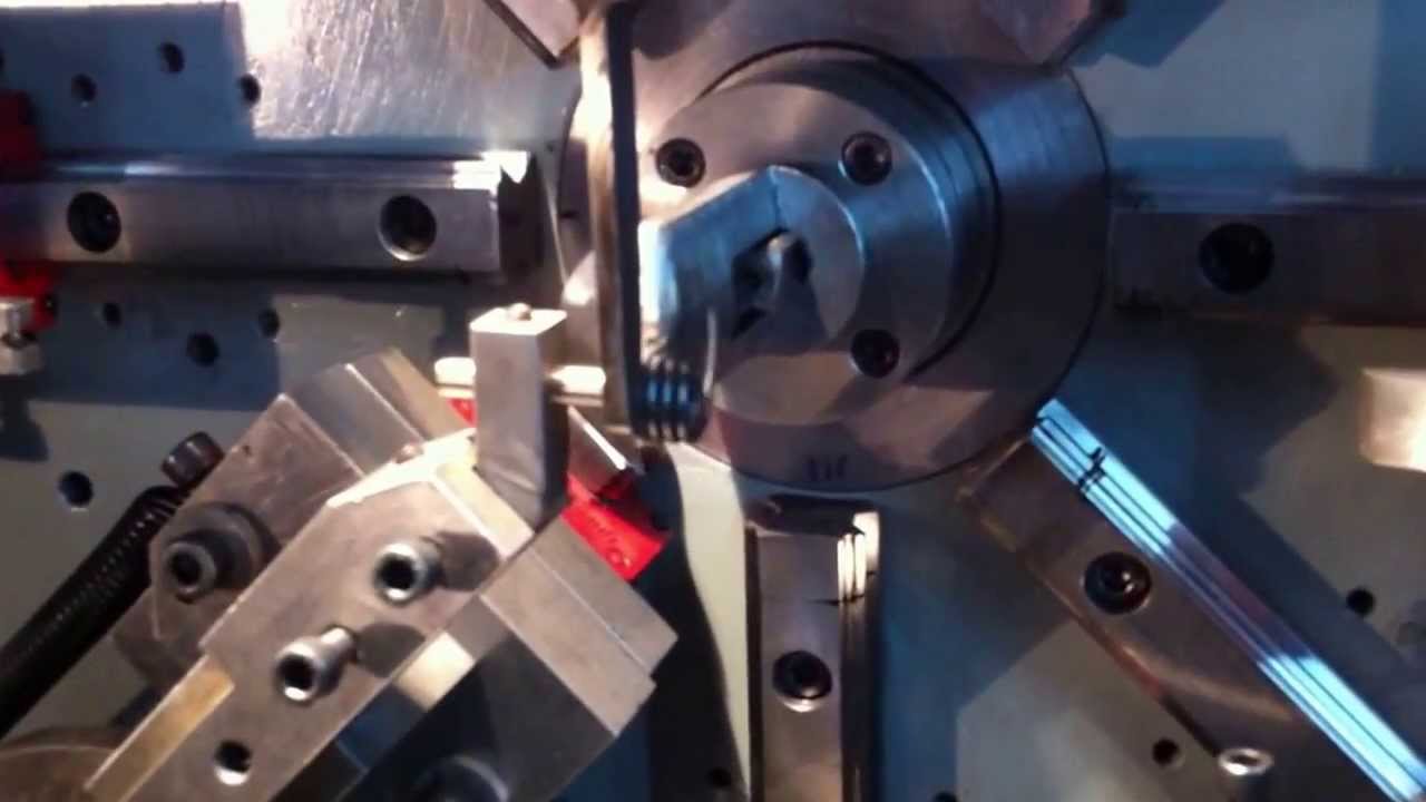CNC Spring Bending Forming - 8 Axis - YouTube