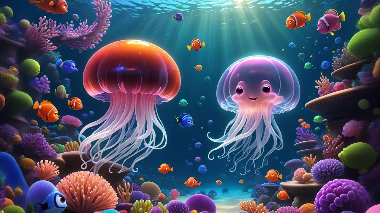 Jellyfish Jiggle Dance — Wobble Wobble Song! | Fun Kids Song | Ocean ...