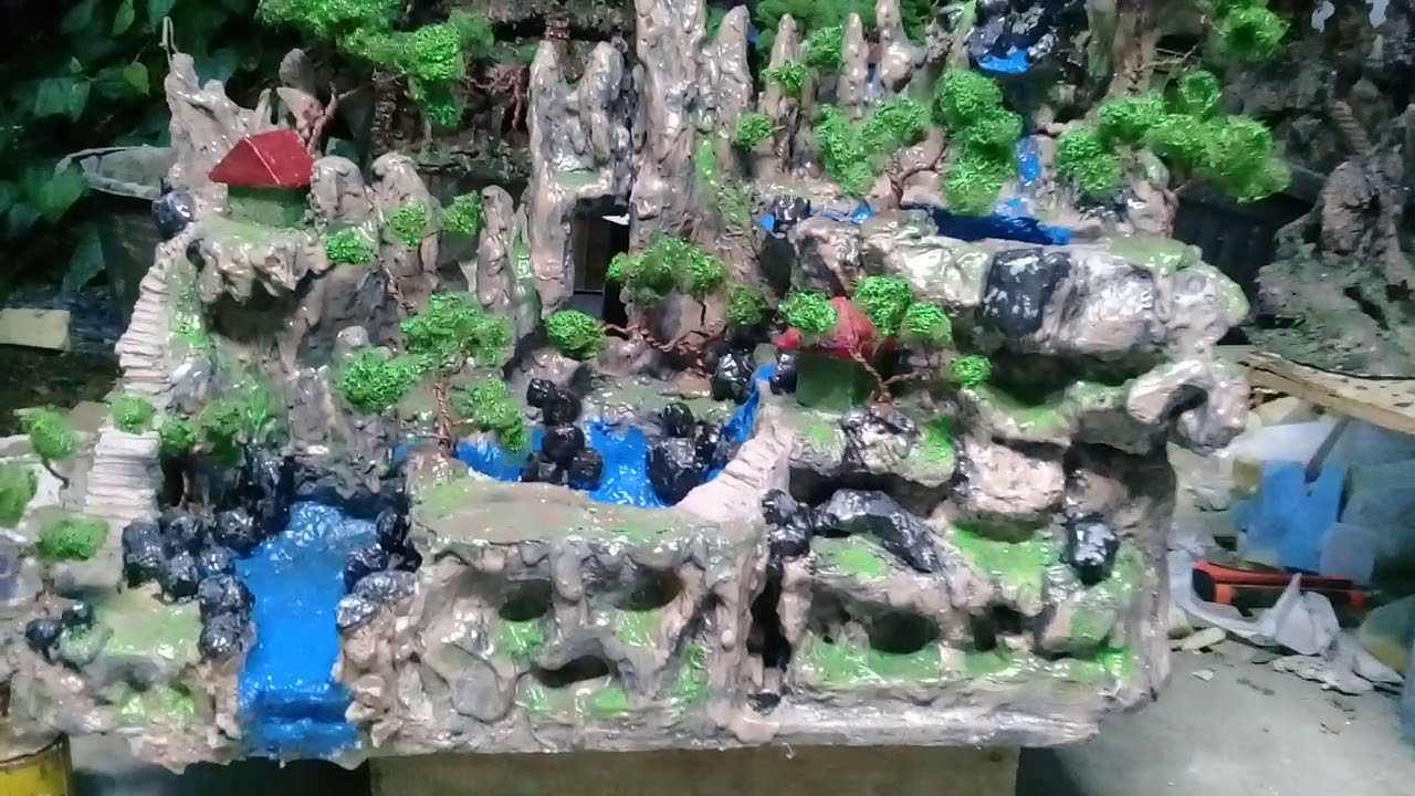 Aquarium Aquascape Paludarium Diorama - YouTube