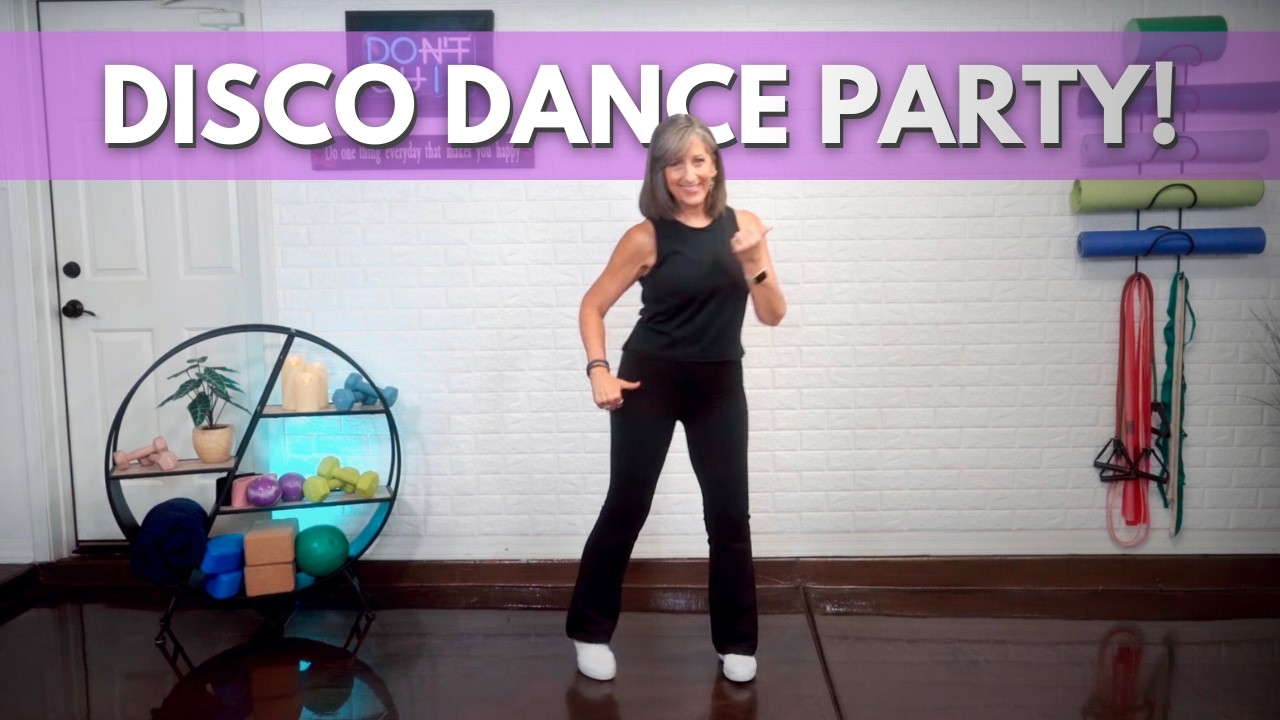 Disco Line Dance Workout for Beginners | Learn the Brooklyn Shuffle ...