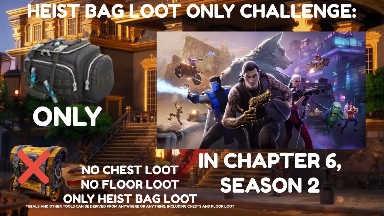 Heist Bag ONLY Challenge in Fortnite Chapter 6, Season 2 - YouTube