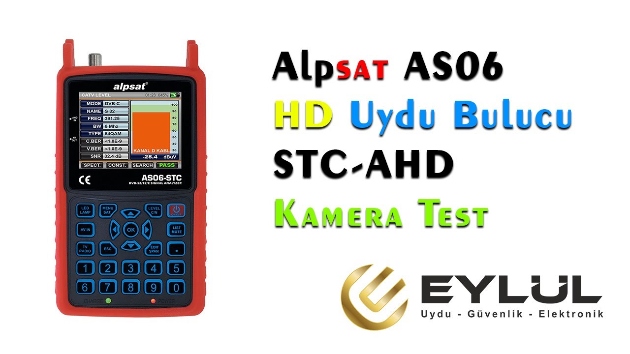 Satfinder 6 Alpsat AS06 HD Uydu Bulucu STC-AHD Kamera Test - YouTube