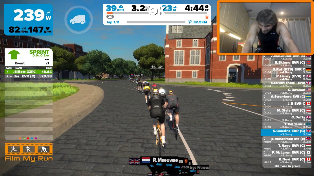 Zwift Ride - EVR Europe Race. Finished 11th in Cat C - YouTube