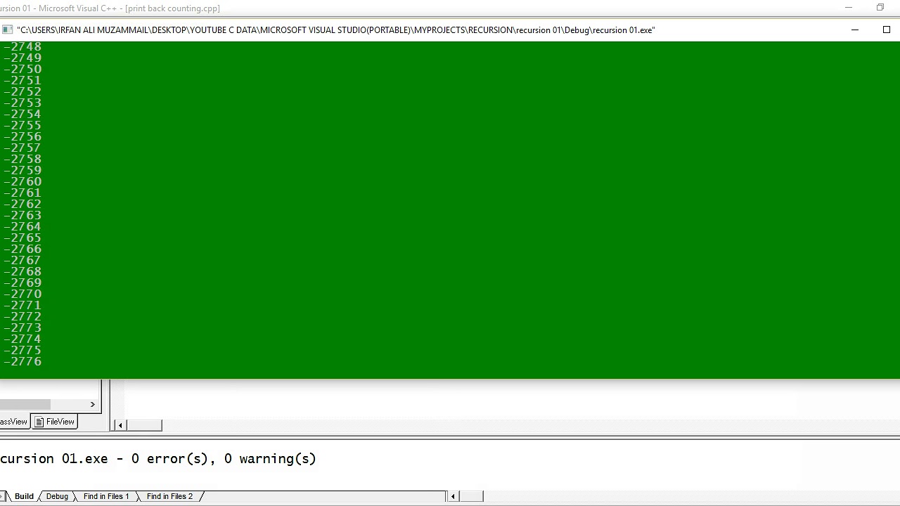 Recursion 01 Back Counting From 5 To 1 Using Recursion Youtube 8417