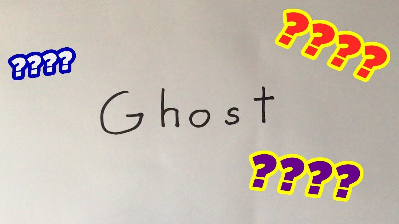 Amazing Quiz!!! How To Draw A Ghost Cartoon Using The Word "Ghost ...