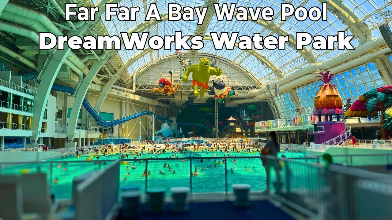Far Far A Bay Wave Pool at DreamWorks Water Park 4K POV - YouTube
