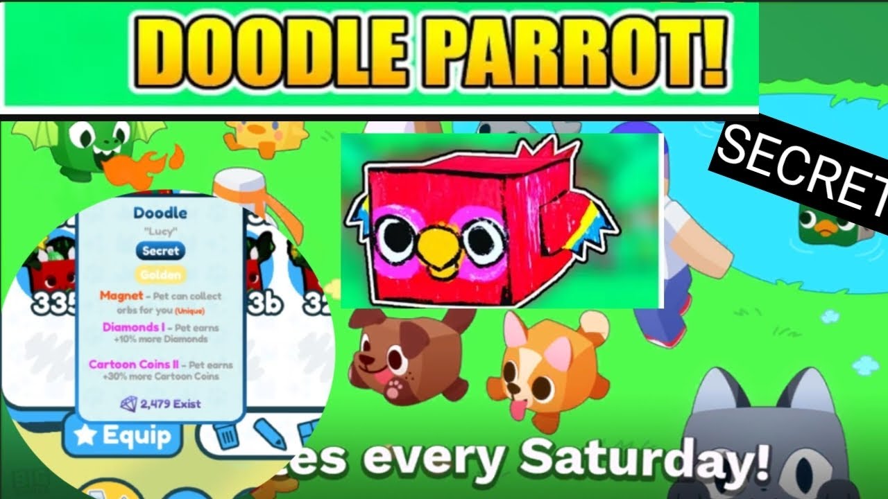 I Got The NEW DOODLE PARROT PET! In Pet Simulator X! - YouTube