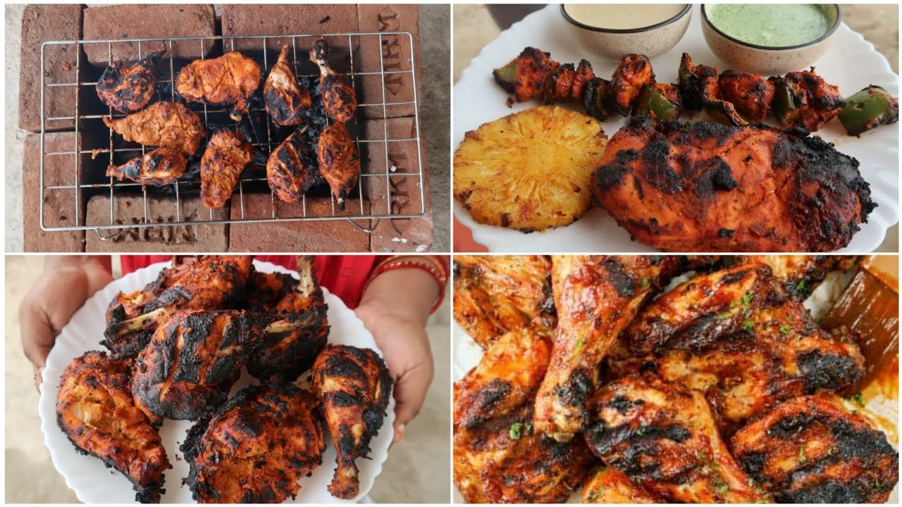 BBQ Grill Setup at Home in Tamil | Barbeque Chicken Recipe | Grilled ...