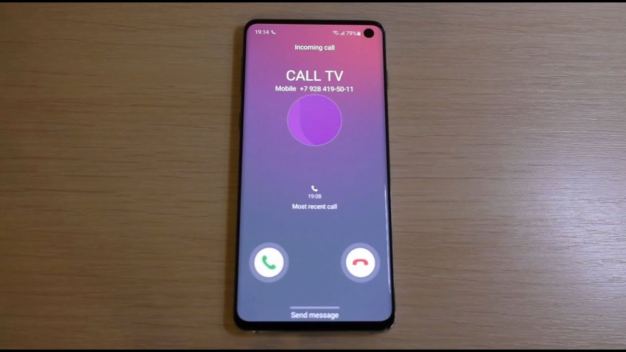 Samsung Galaxy S10 Ceramic White Incoming Call - YouTube