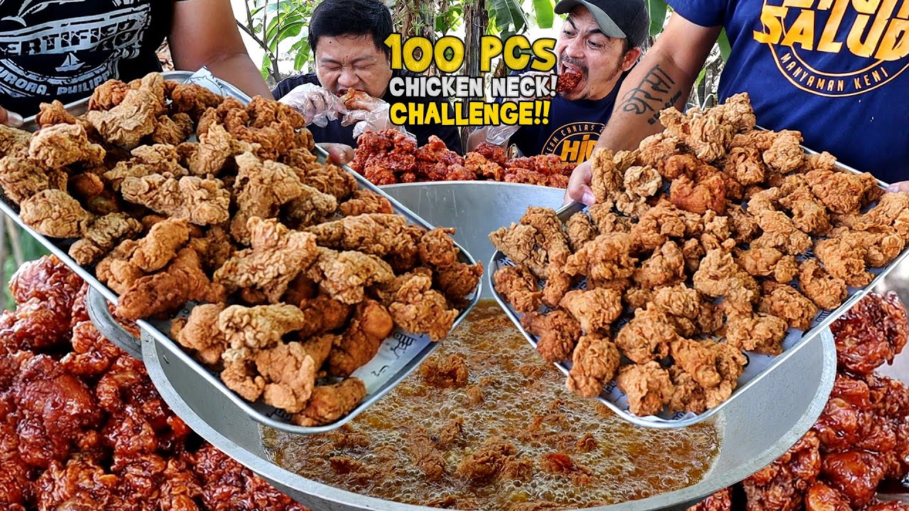 100pcs NUCLEAR FRIED CHICKEN NECK!! Spicy LEEG NG MANOK | BACKYARD ...