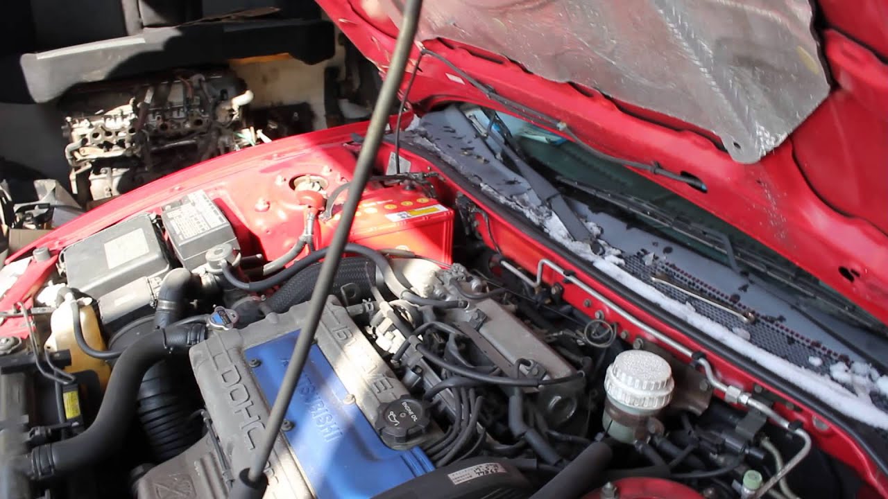 Работа двигателя Mitsubishi Eclipse D32A 4G63 16014 [CarTune] - YouTube