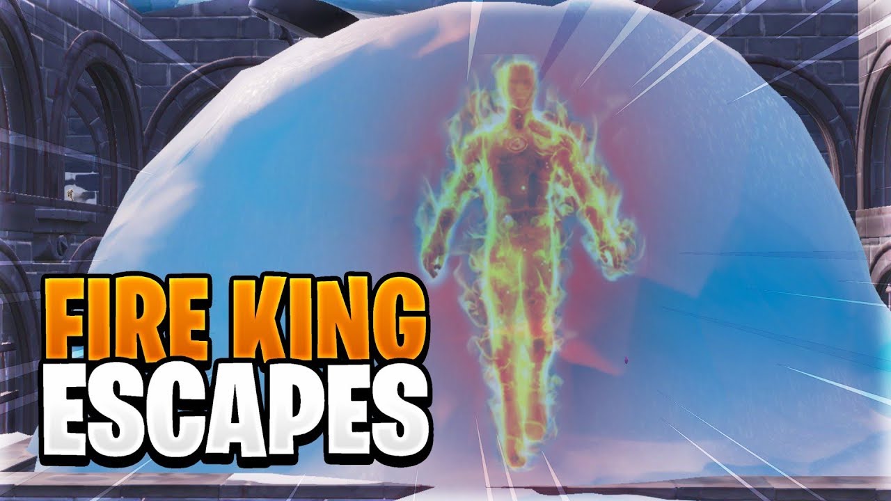 FIRE KING ESCAPES ICE in FORTNITE - FIRE KING is ESCAPING the ICE KING ...
