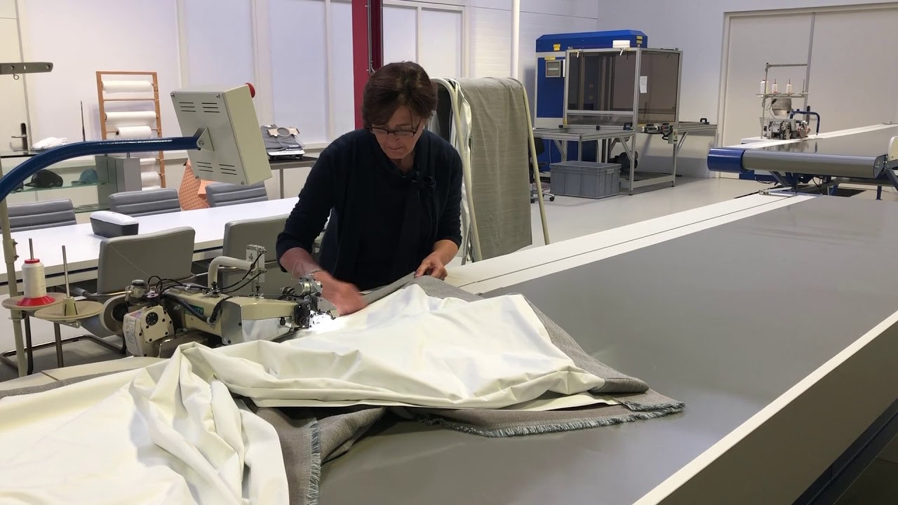 Blind stitch hemming lined curtain/drape (bottom and sides) - YouTube