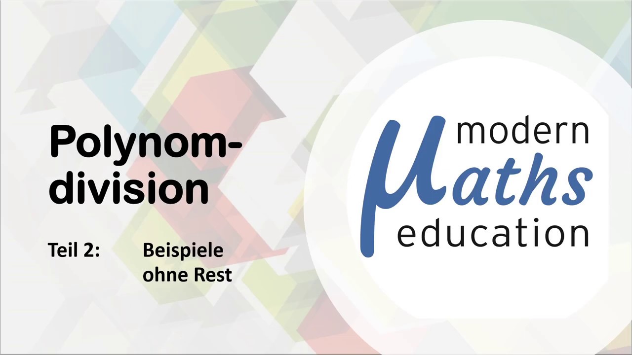 Polynomdivision mit Rest - YouTube