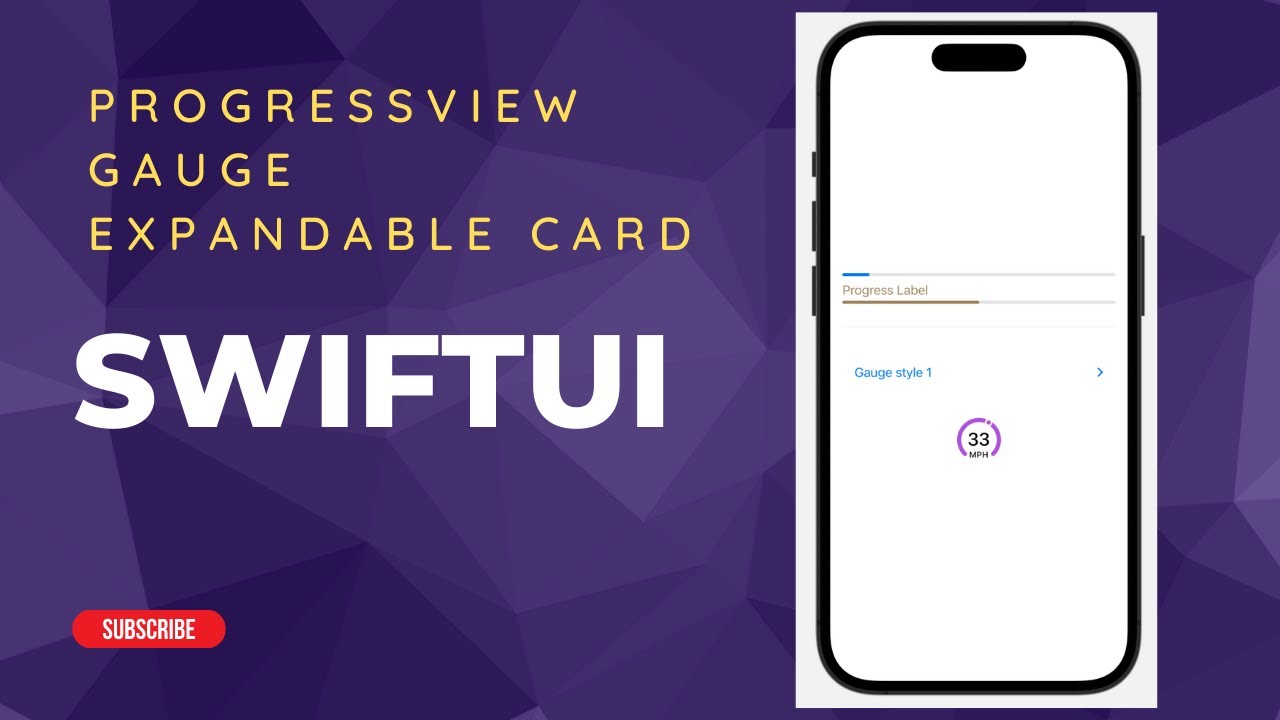SWIFTUI - ProgressView, Gauge, Gauge Types, Expandable Card - YouTube SWIFTUI - ProgressView, Gauge, Gauge Types, Expandable Card - YouTube