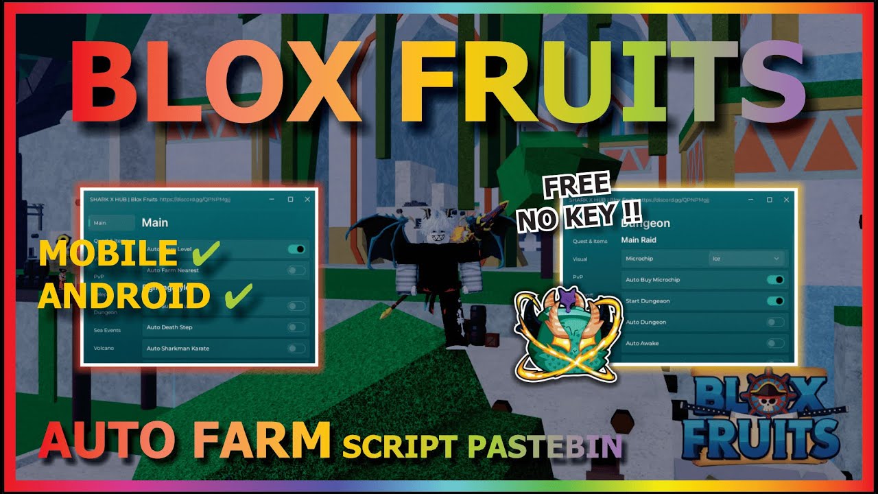 BLOX FRUITS Script No Key AUTO FARM, AUTO RAID, DF FRUIT MASTERY FARM, AUTO QUEST & MORE - YouTube