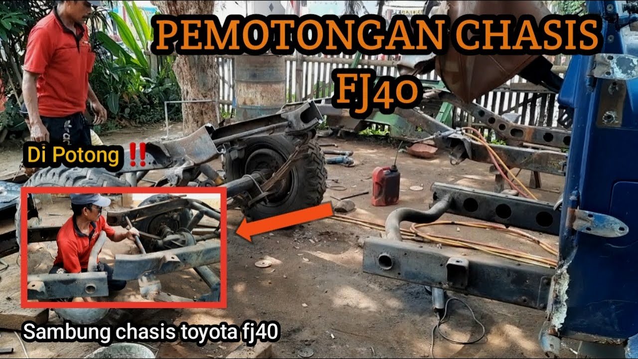 Proses sambung chasis toyota fj40 di jadikan canvas long, modifikasi ...