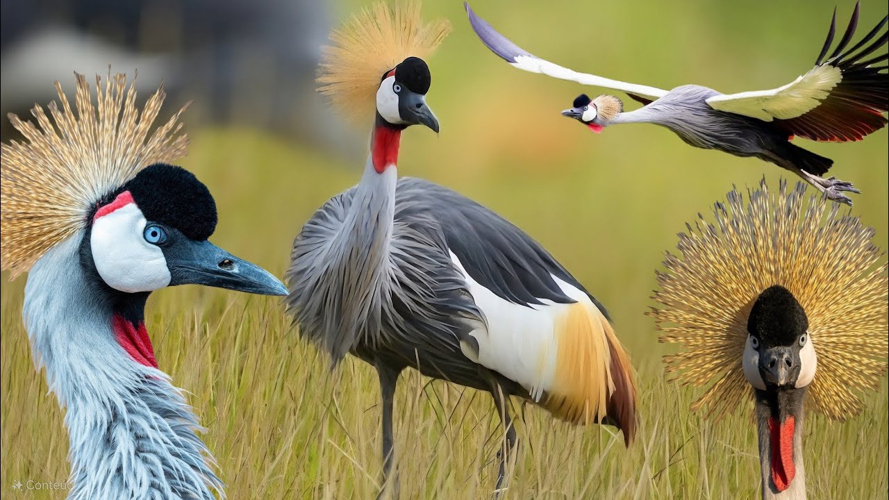 Grou Coroado Oriental - Uma das aves mais Admiradas - YouTube