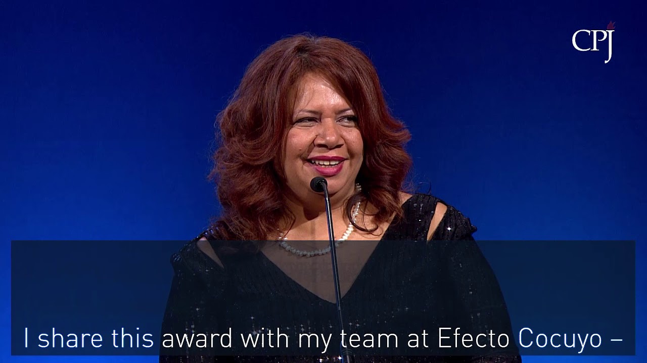 Luz Mely Reyes: 2018 International Press Freedom Award - YouTube