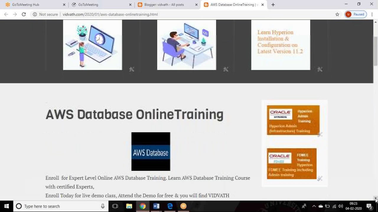 AWS Database OnlineTraining - YouTube