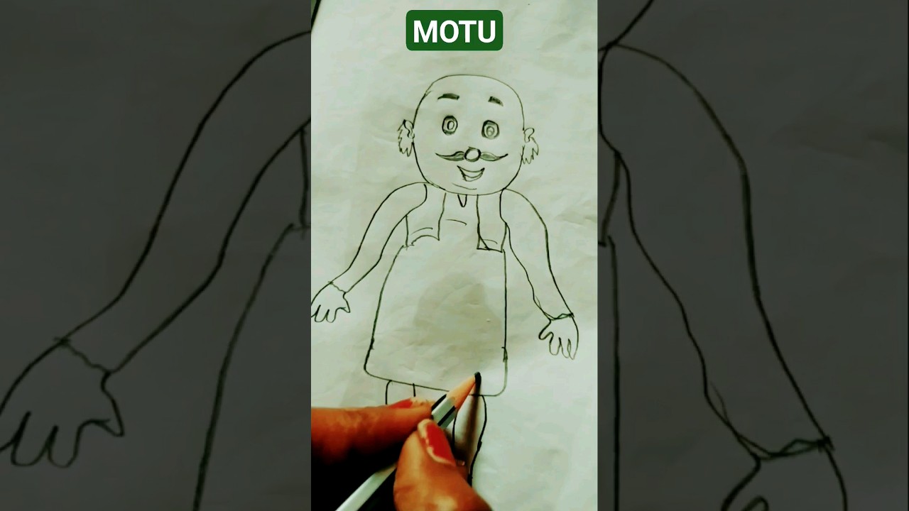 How to draw Motu.... Motu drawing...#drawing #art #motupatlu #shorts ...