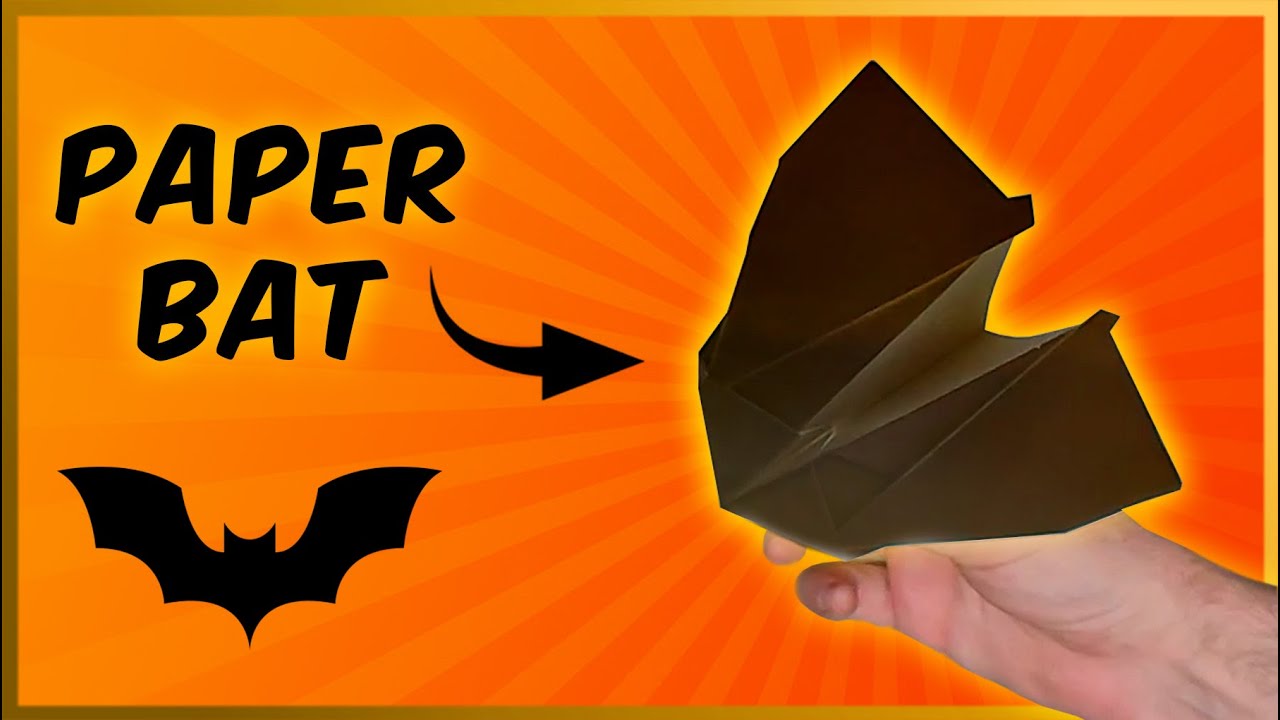 How to make a PAPER BAT 🦇 that flies like an Airplane - YouTube