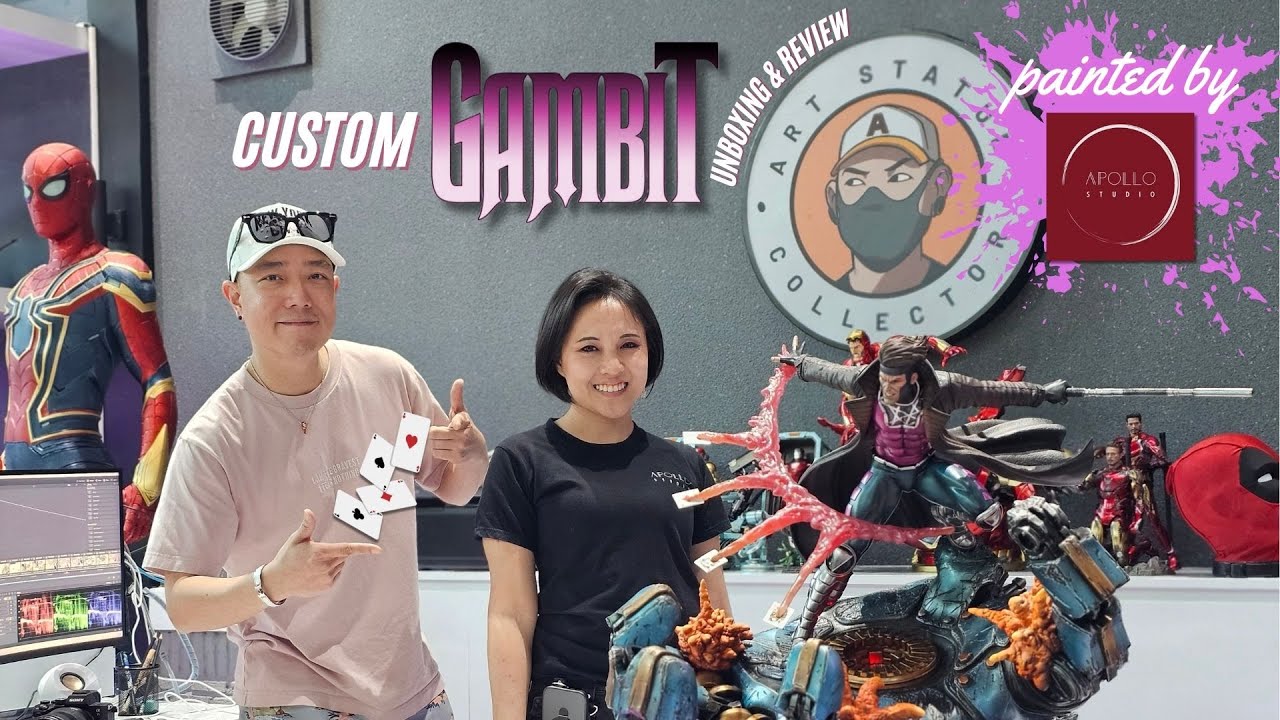 Custom 1/4 scale Gambit with custom paint [Review] | Apollo Studio Collectibles - YouTube