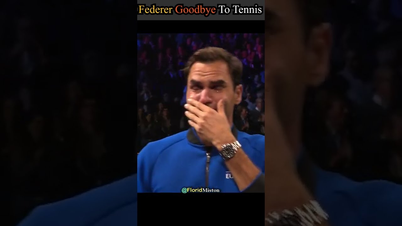 Roger Federer Crying During Tennis Retirement🙁 - YouTube